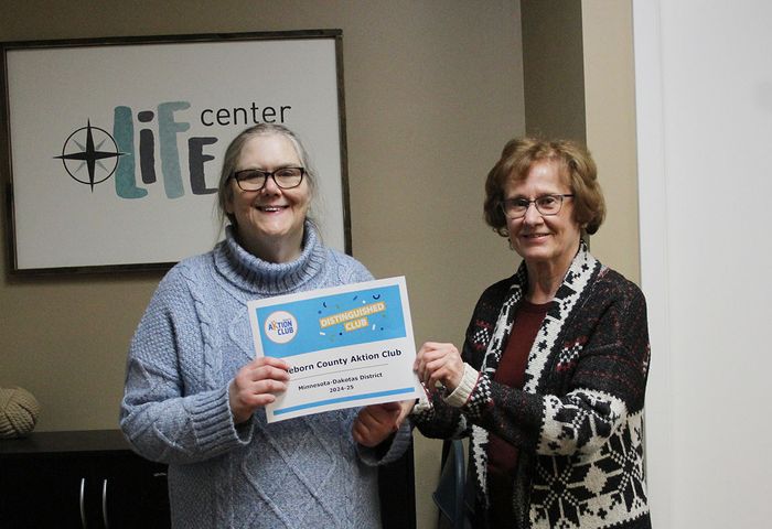 Aktion Club of Freeborn County receives awards for Distinguished Club,...