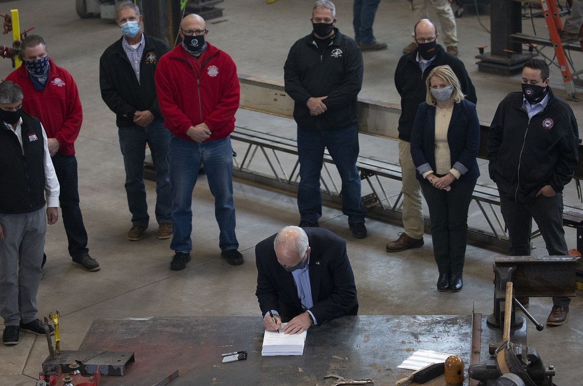 Walz signs public works bill into law