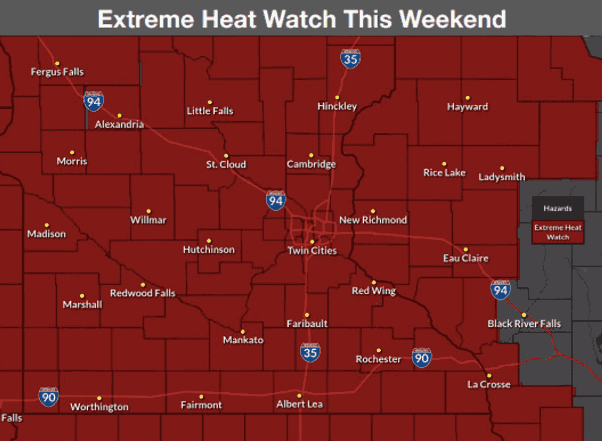 Extreme heat watch this weekend