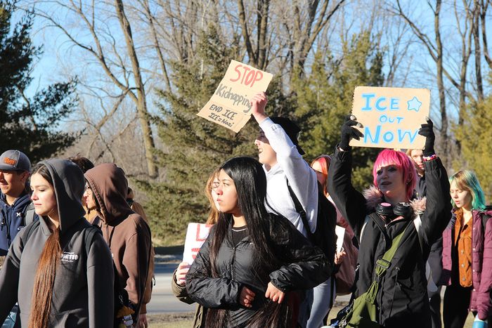 Albert Lea students walk out in protest of ICE in the community
