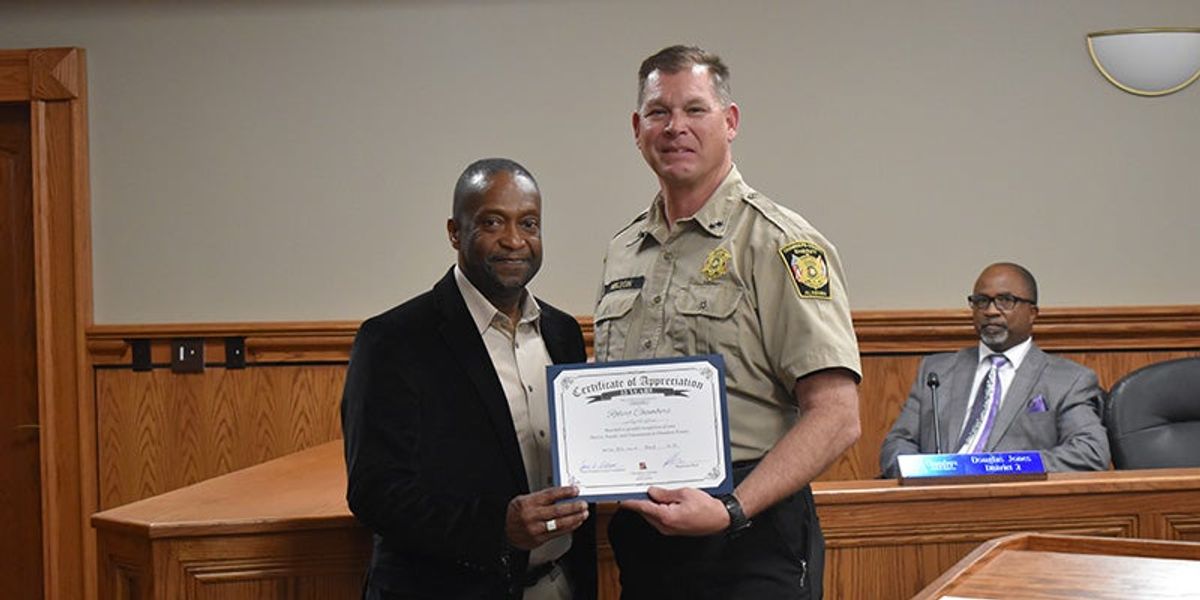 Captain Chambers recognized for service to drug task force