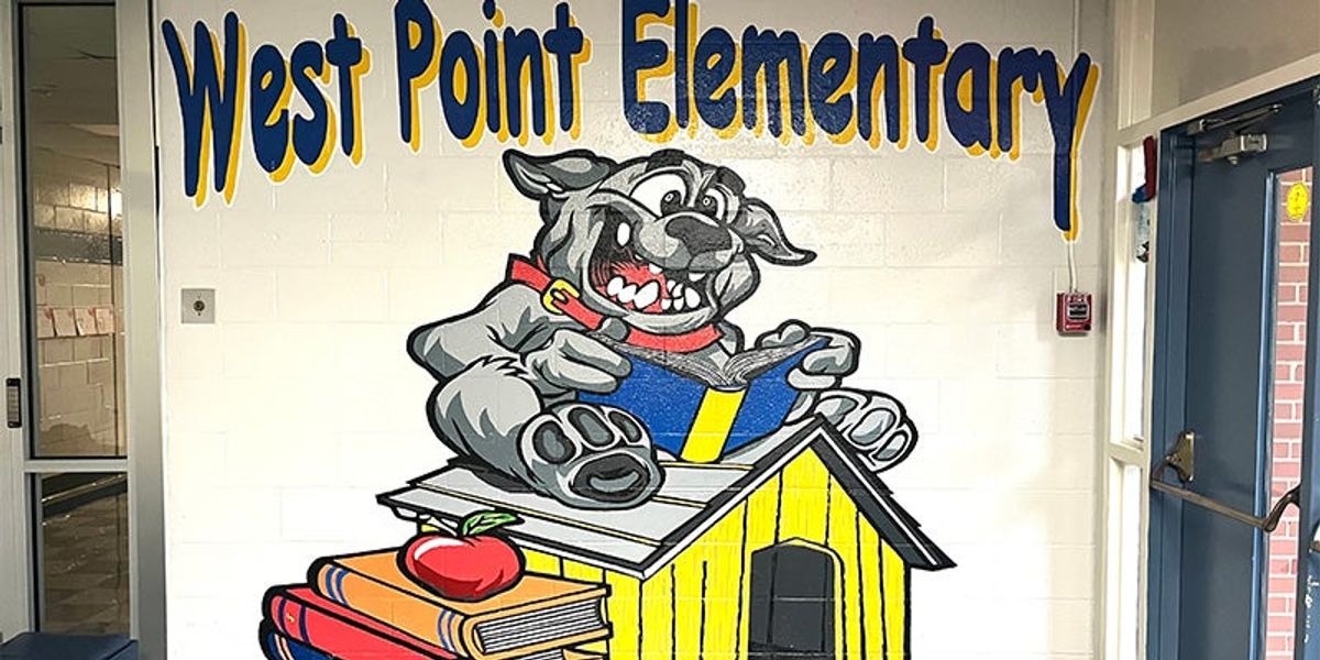 West Point's Jim Frank paints another mural at WPE