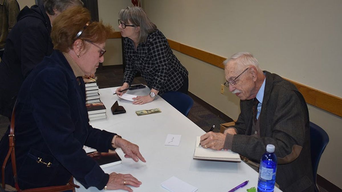 Dr. Wayne Flynt talks Harper Lee during library speaker's series