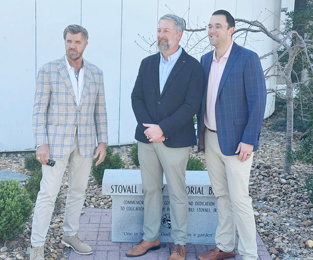 ANC honors Stovalls’ $422,000 planned gift with memorial bench