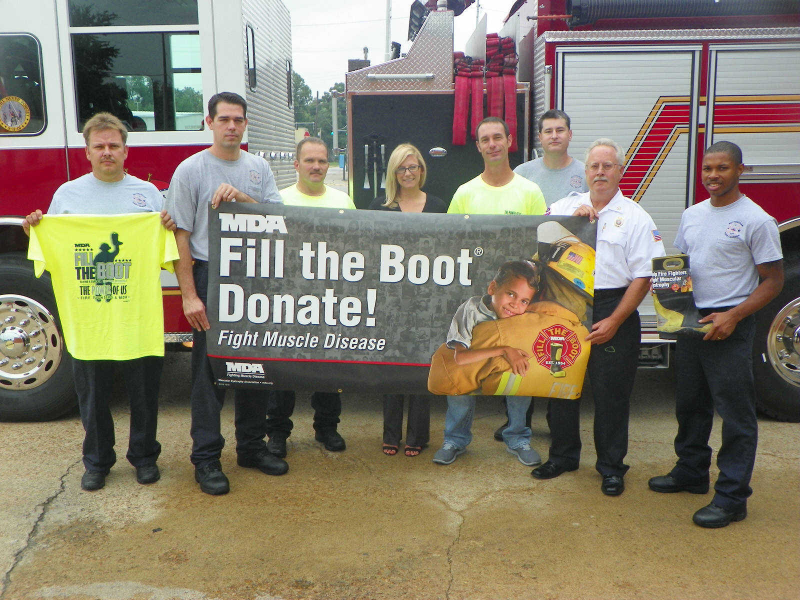 Local firefighters filling boots for MDA