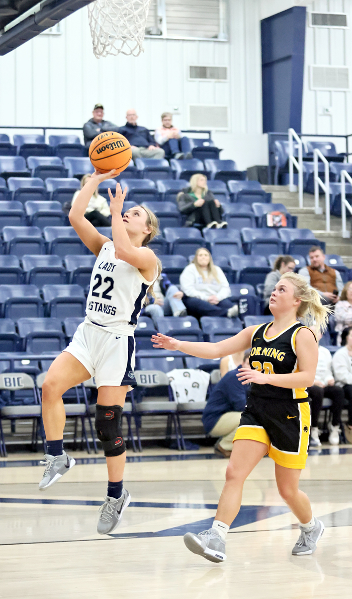 Lady Mustangs roll to win over Corning