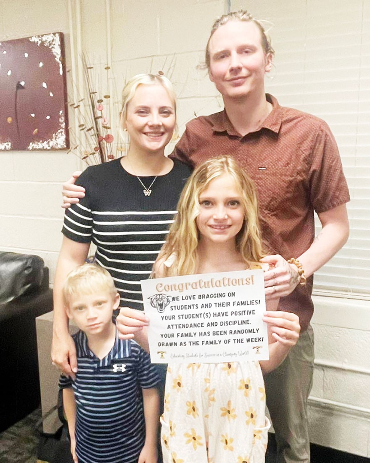 Trumann family recognized for students’ outstanding attendance and pos...