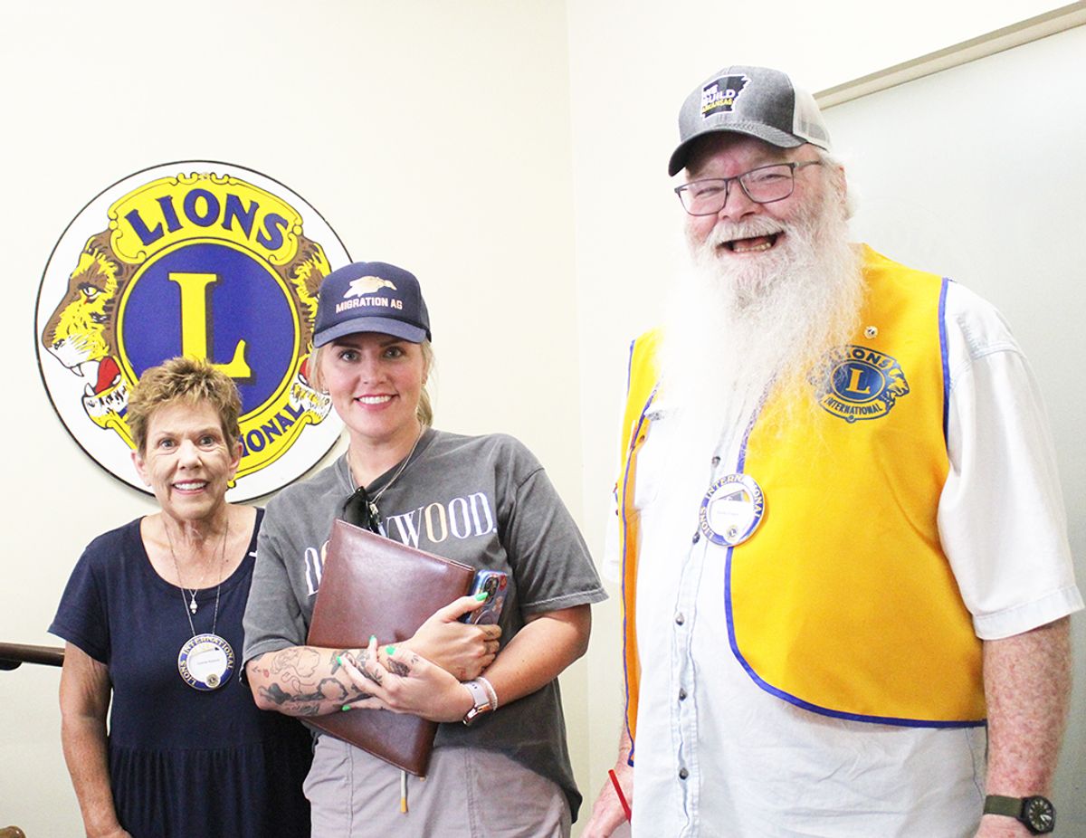 Logan Towles is guest speaker at Manila Lions Club