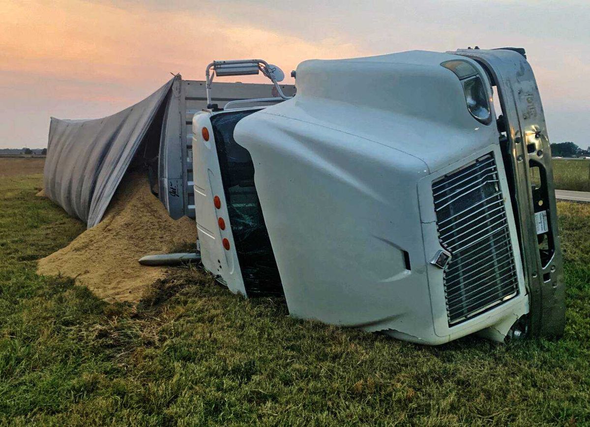 Roll over accident occurs outside Marked Tree