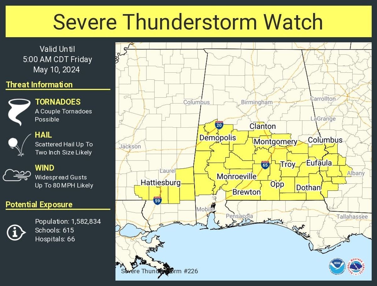 Severe Thunderstorm Watch issued for Dallas County