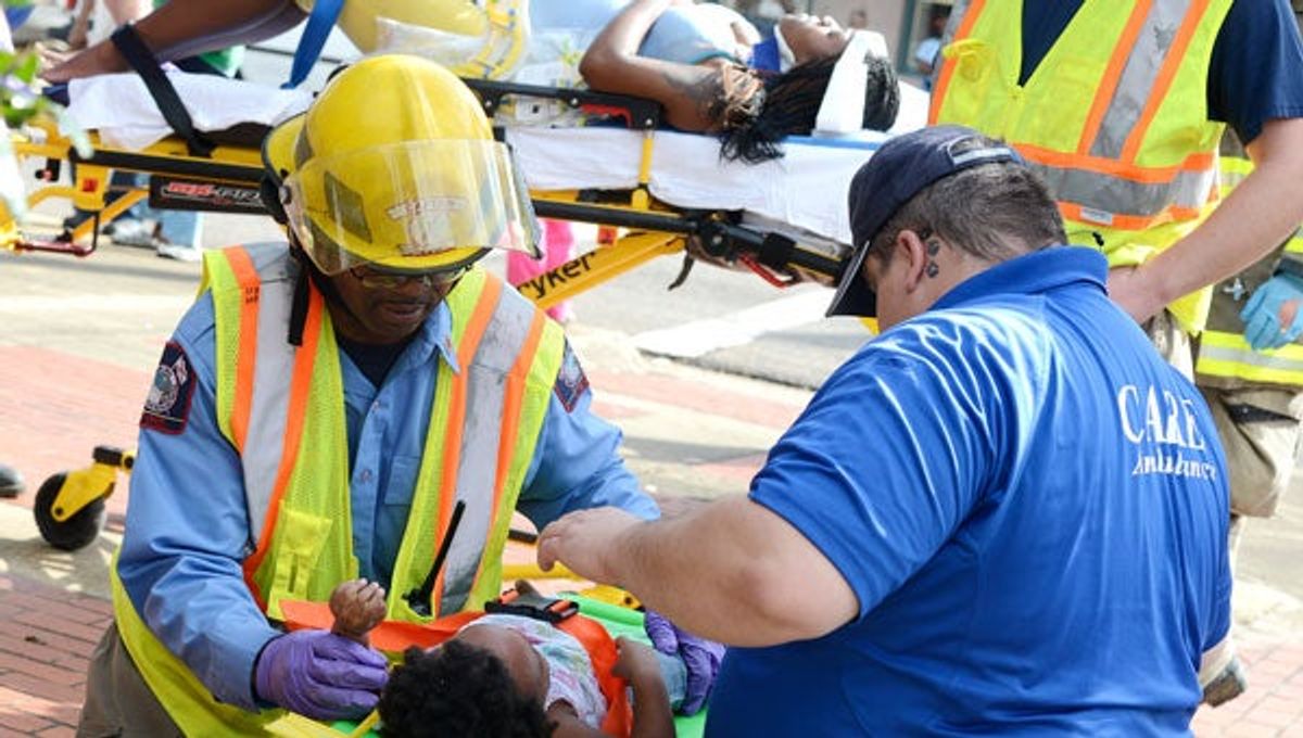 Six injured in Broad Street accident