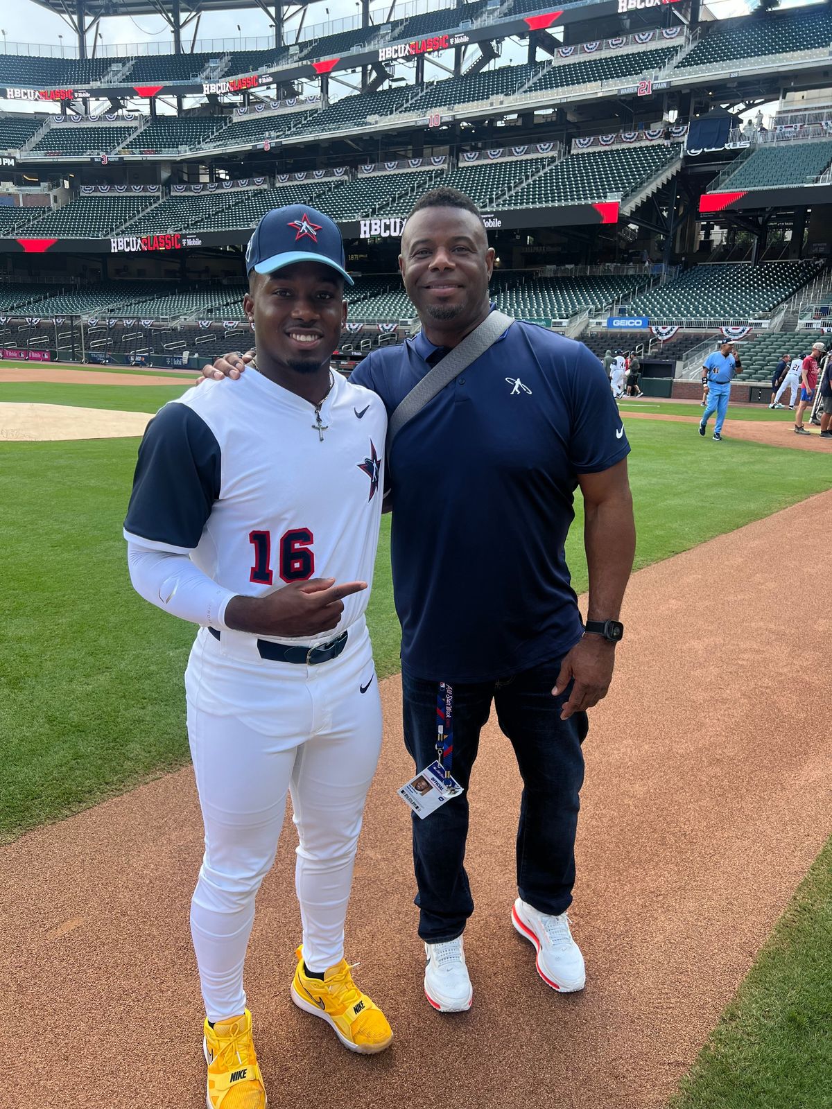 DeMarckus Smiley participates in MLB's "Swingman Classic"