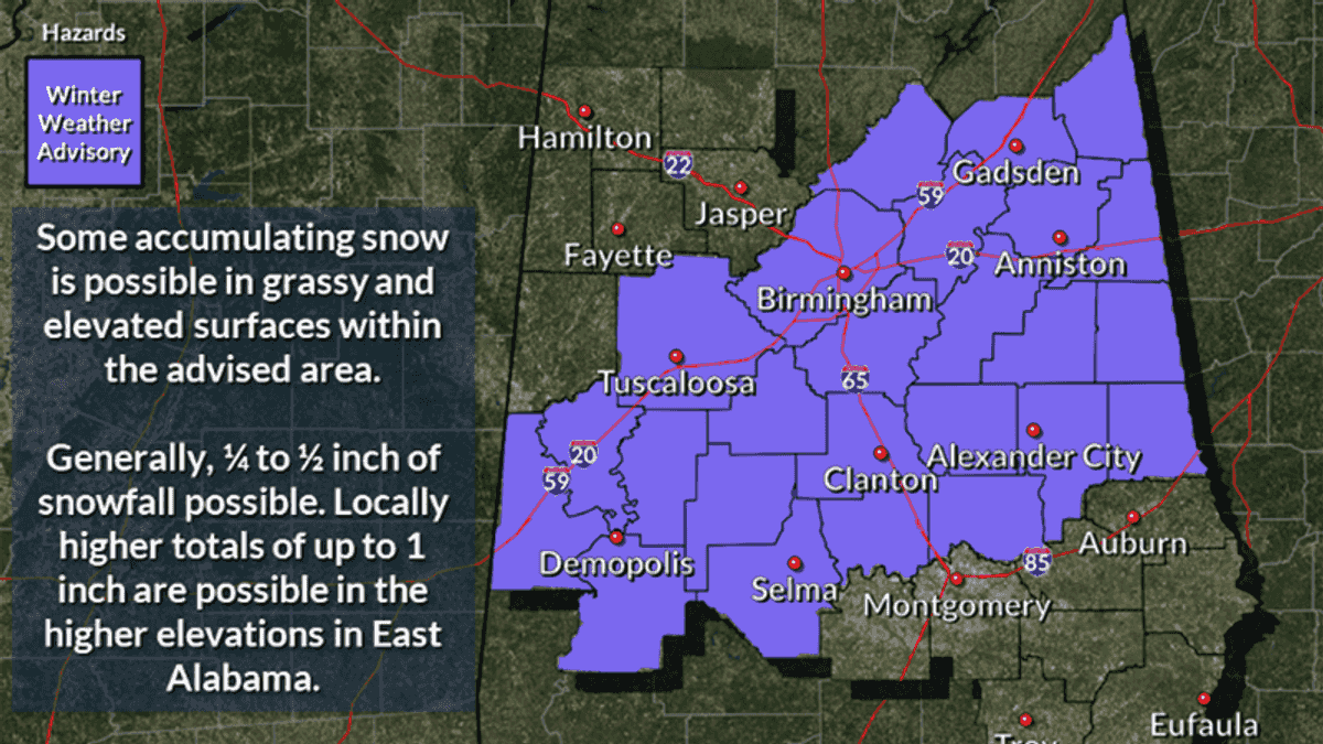 Selma under winter weather advisory
