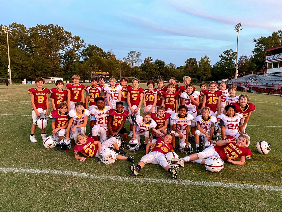 Morgan Academy Pee Wee football team goes 8-1-1 during the season
