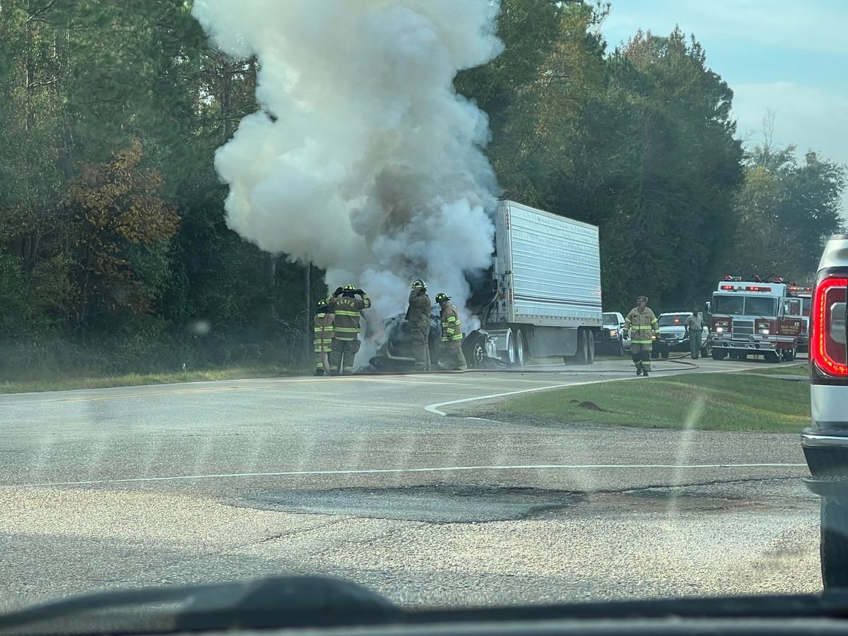 Commercial Vehicle fire caused closure on Highway 22, lanes now open