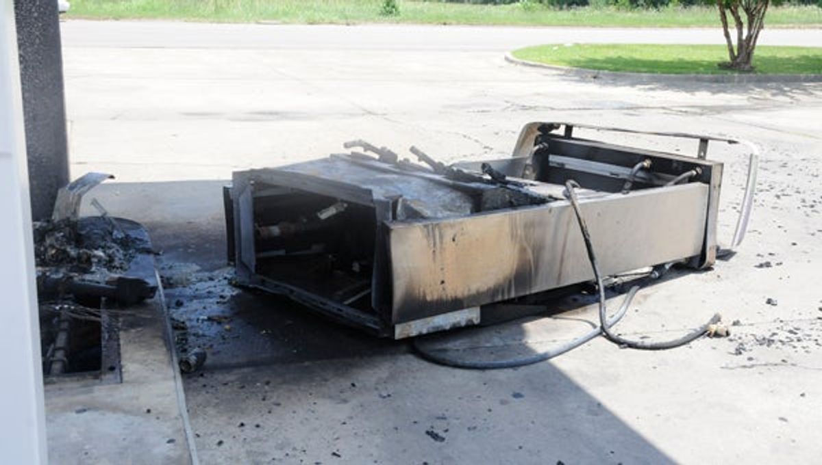 Gas pump explodes on Medical Center Parkway