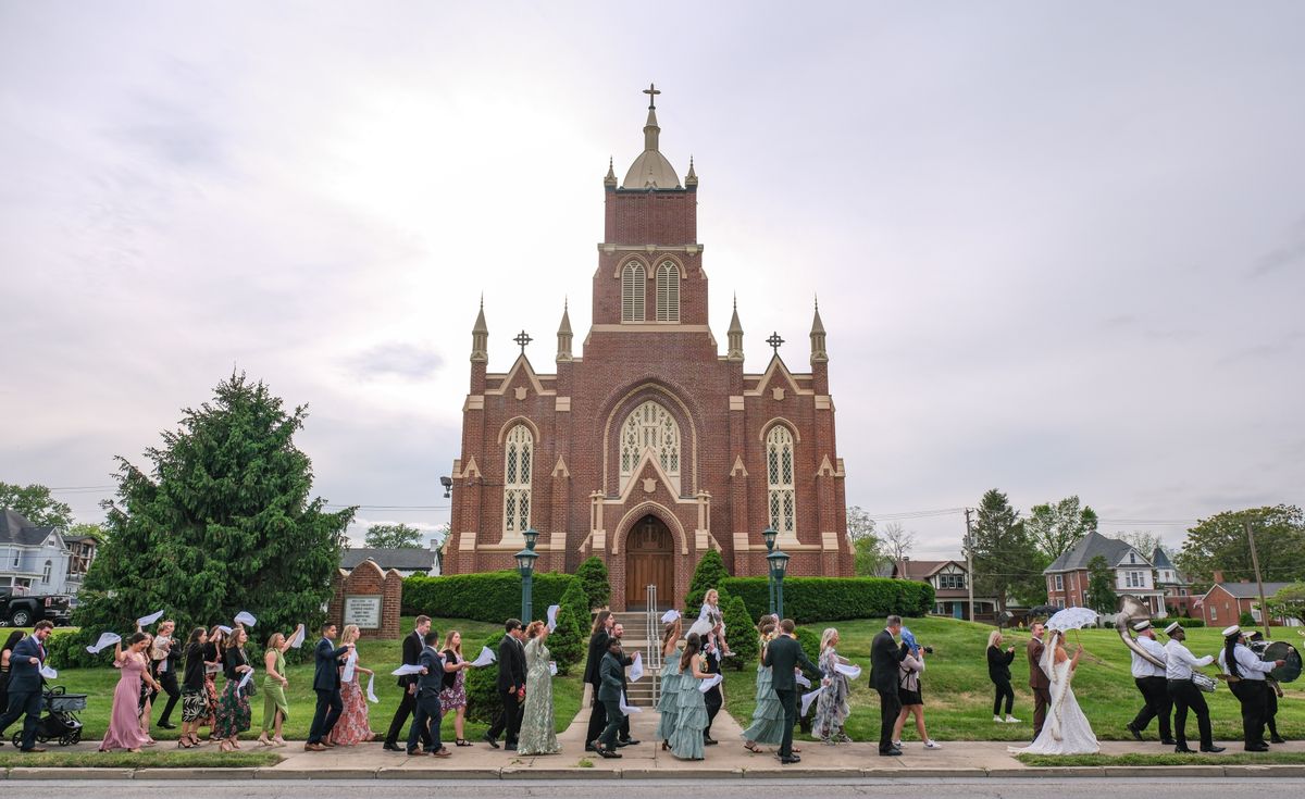 Photo gallery: Jazz band leads wedding processional through ...