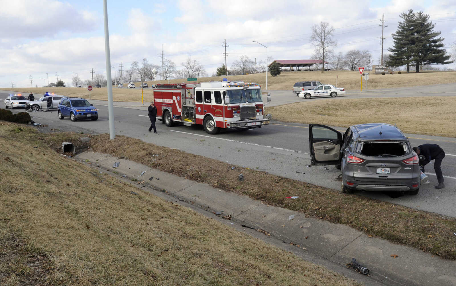 No injuries in two-car rollover crash