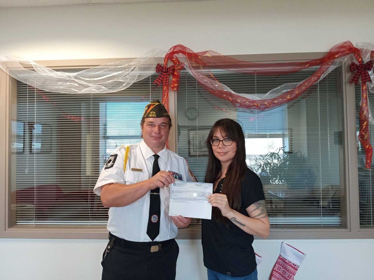 VFW Post 3838 Cape Girardeau made Donation to SEMO Anthropology Club