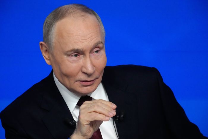 Putin tells his annual news conference that the Kremlin's mi...