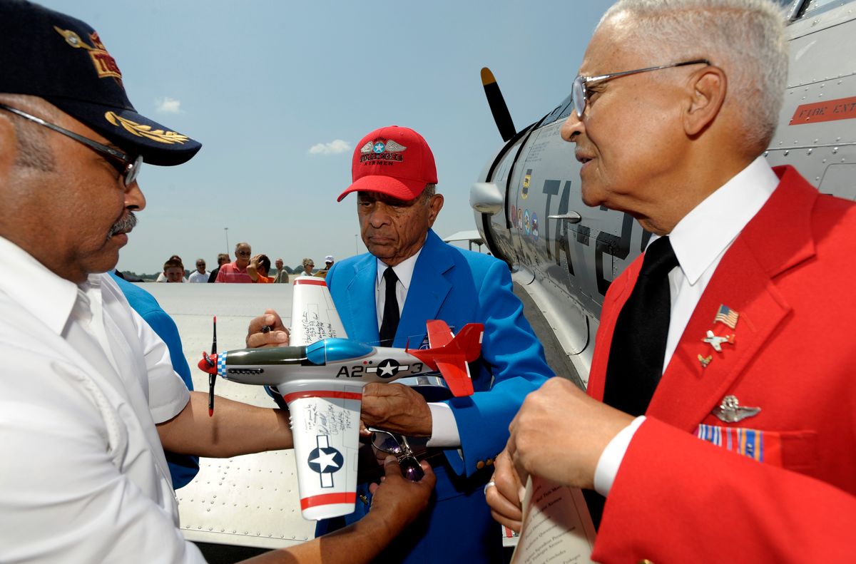 Decorated pilot Harry Stewart, Jr., one of the last surviving Tuskegee...