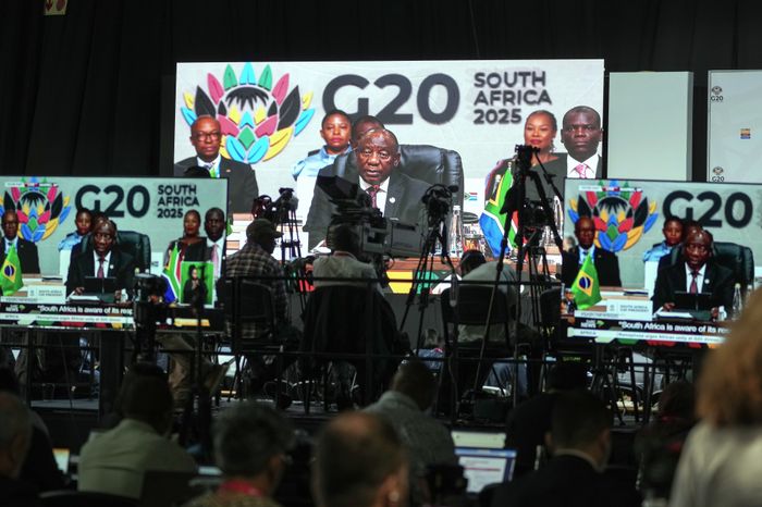 South Africa says a declaration was adopted at the start of the G20 su...