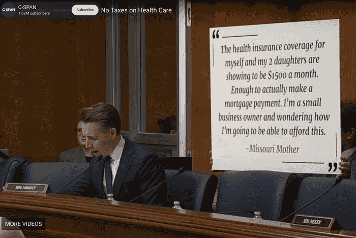 Hawley proposes major tax breaks for medical expenses amid looming hea...
