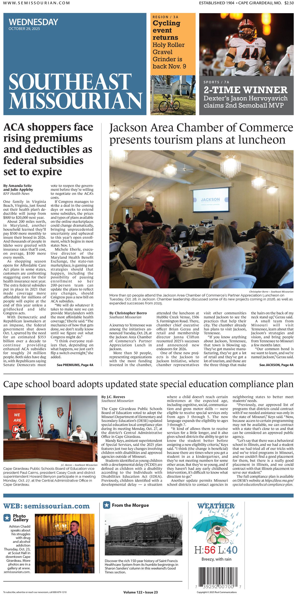 Wednesday, October 29, 2025: E-Edition