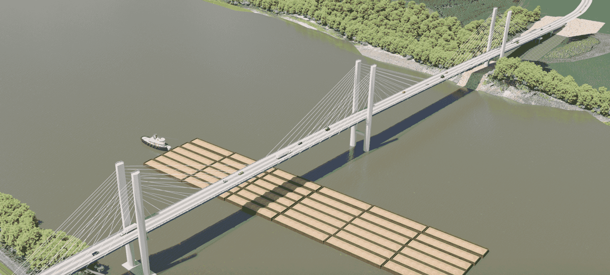 Construction continues on new Chester bridge