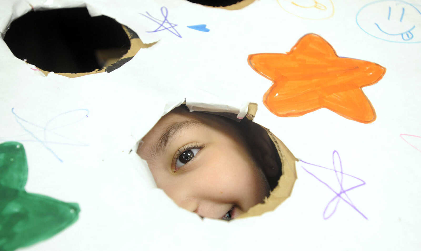 Cardboard arcade at Clippard School