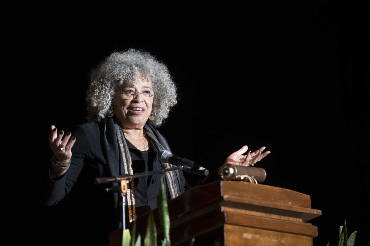 Political activist Angela Davis speaks about racism, crimina...