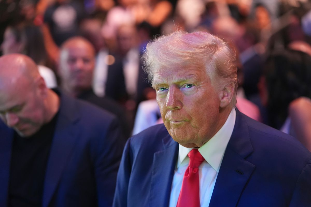 Trump attends UFC championship fight in New Jersey, taking a break fro...