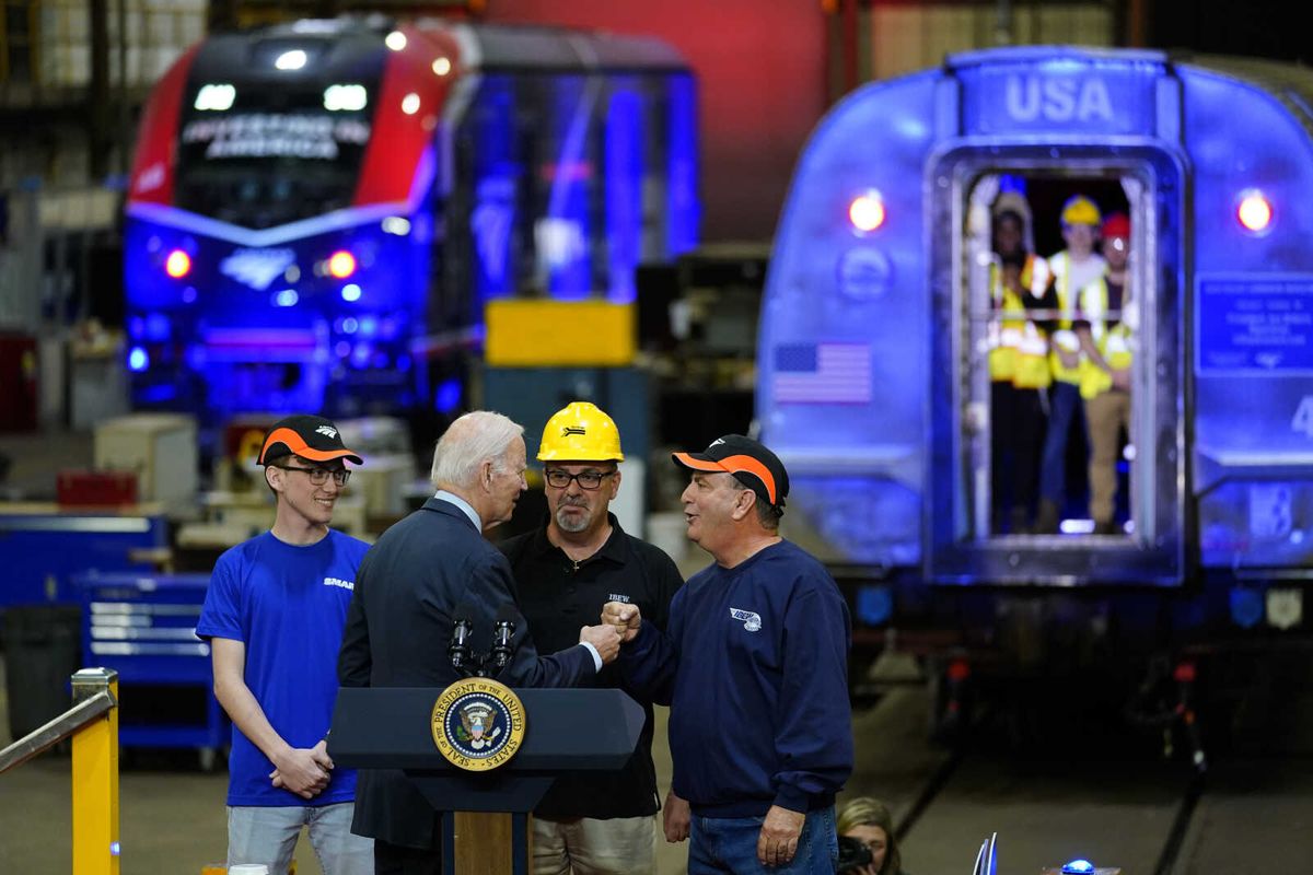 'Amtrak Joe' Biden visits Delaware to promote $16 billion for passenge...