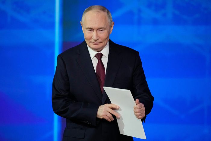 Putin tells his annual news conference that the Kremlin's mi...