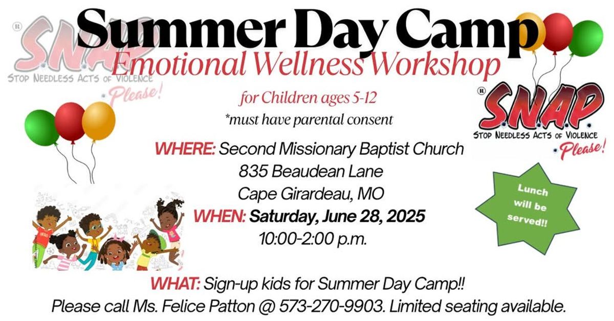 S.N.A.P. hosts summer camp on emotional wellness for kids