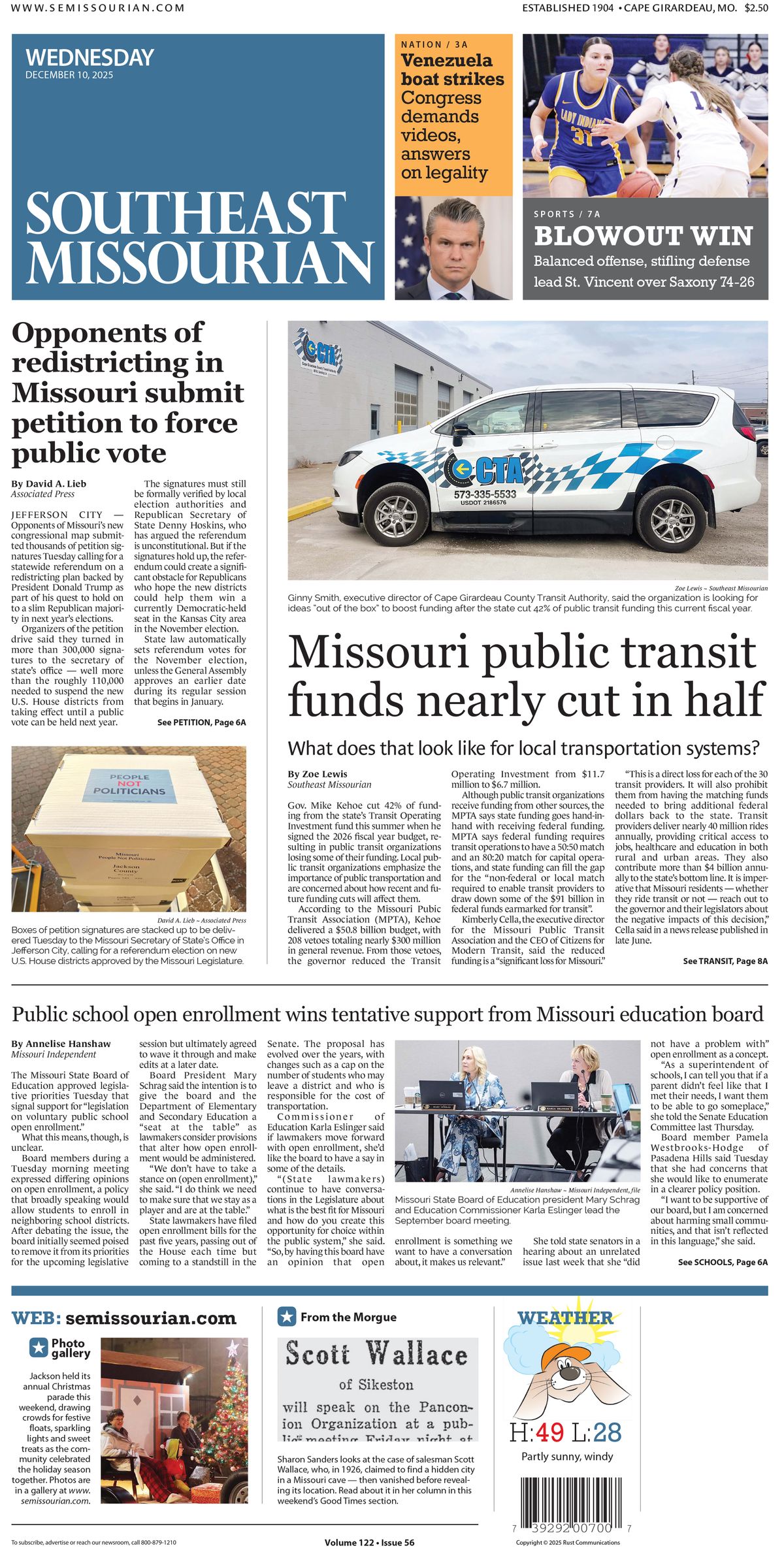 Wednesday, December 10, 2025: E-Edition