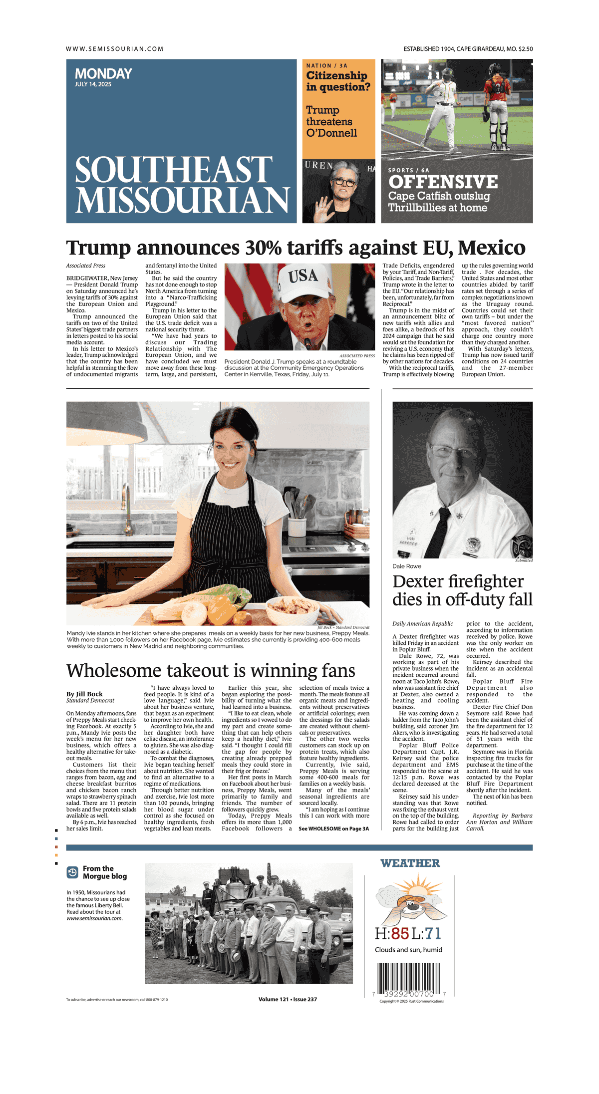 Monday, July 14, 2025: E-Edition
