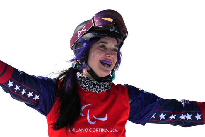 US Paralympian Huckaby brings glitter and a snowboard with photos of h...