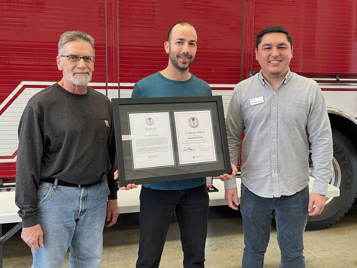 Local man honored for saving coworker's life
