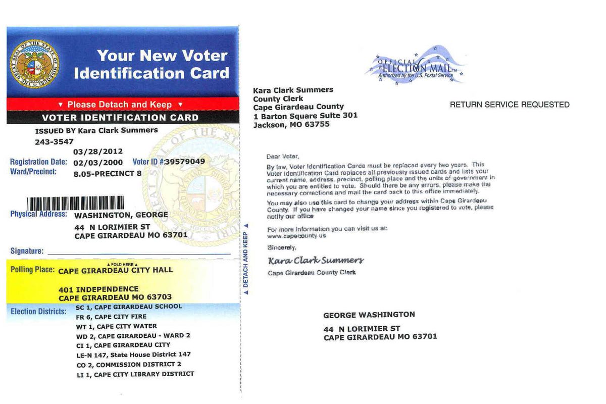 Cape County voters to receive new ID cards