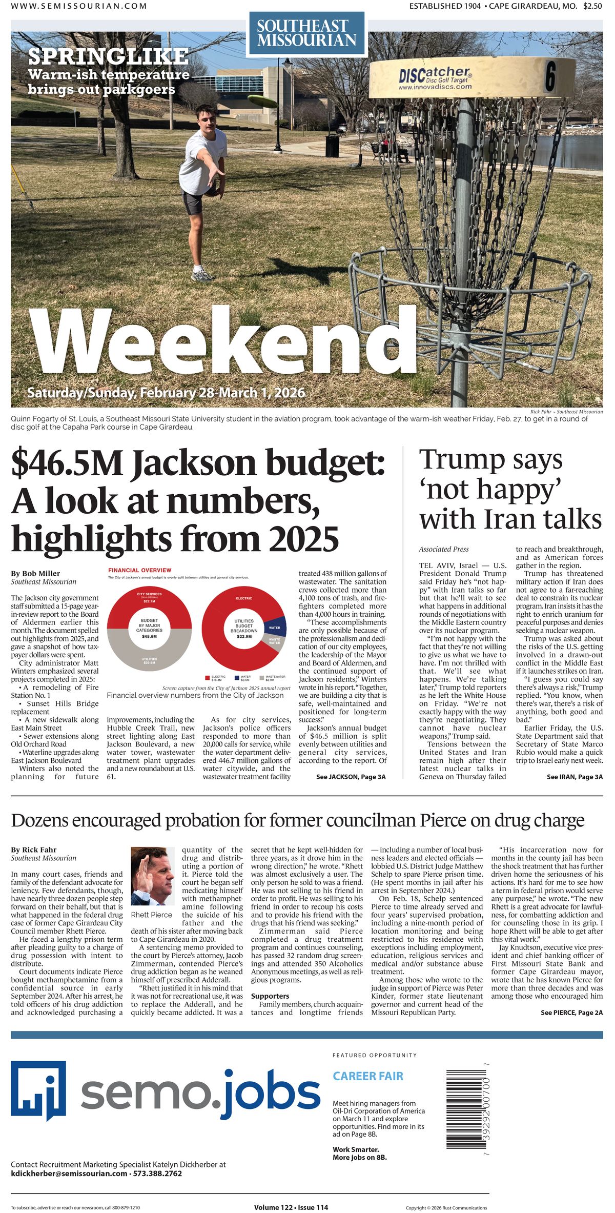 Saturday/Sunday, February 28-March 1, 2026: E-Edition