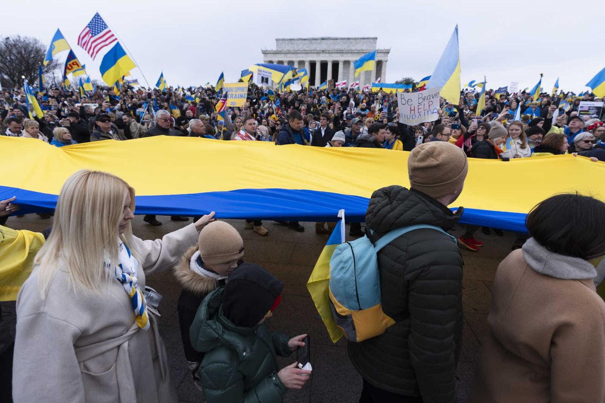 US adults fracture along party lines in support for Ukraine military f...