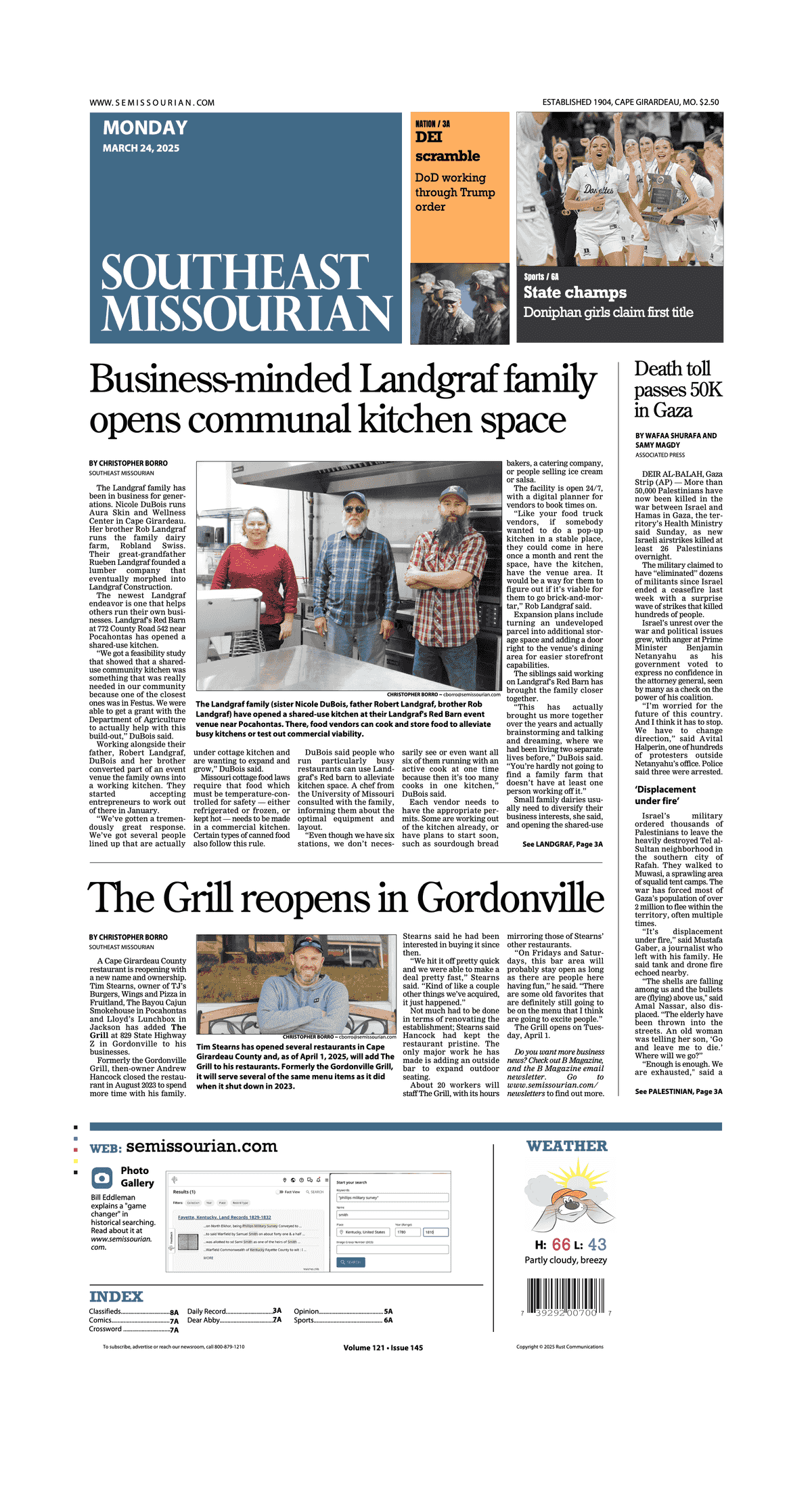 Monday, March 24, 2025: E-Edition