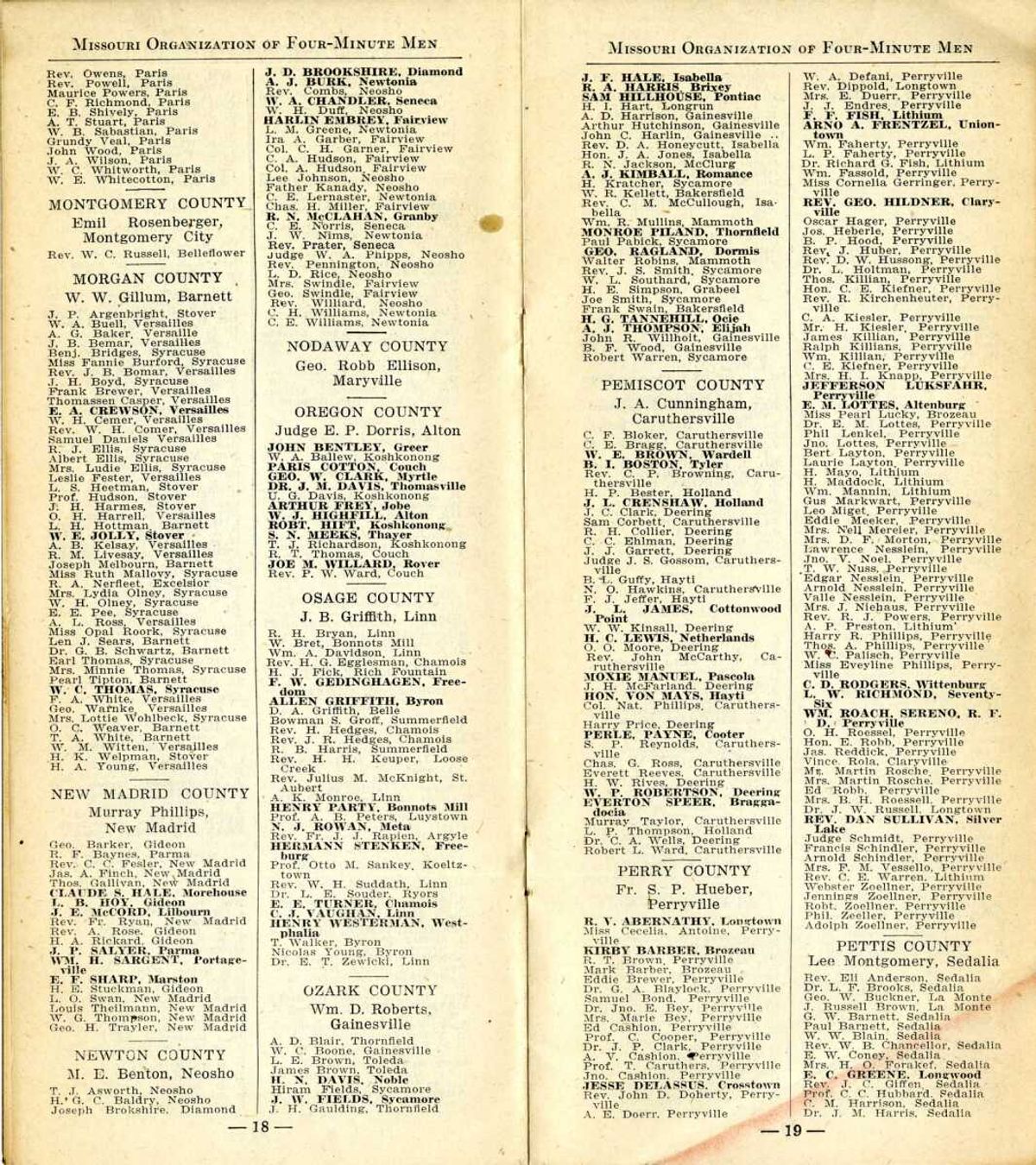 Four- Minute Men in World War I