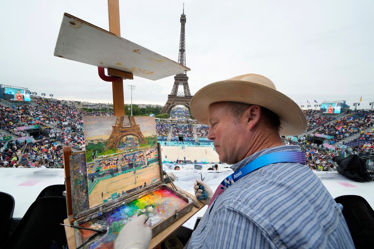 Meet the artist whose job is to paint beach volleyball at th...