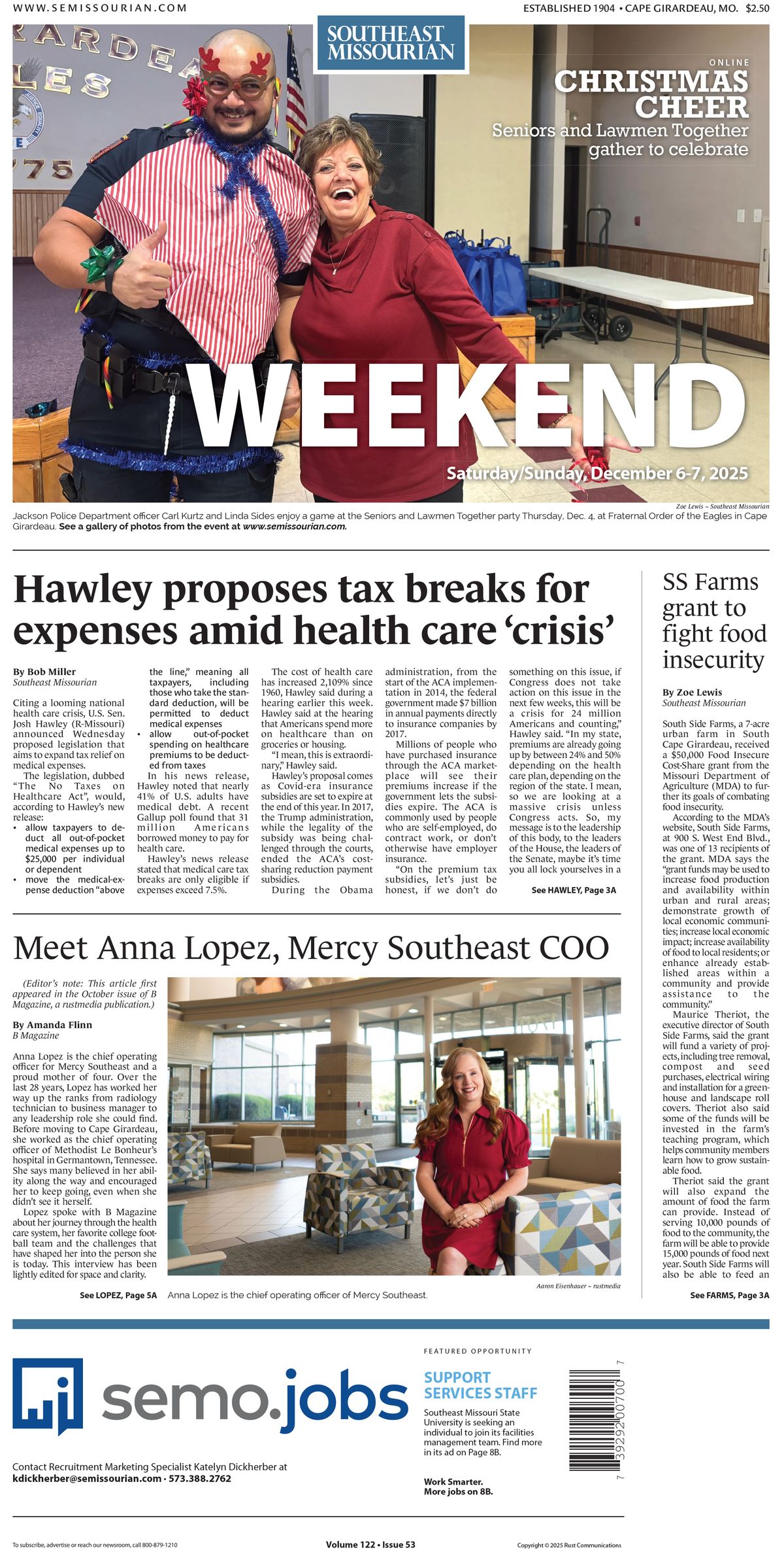 Saturday/Sunday, December 6-7, 2025: E-Edition