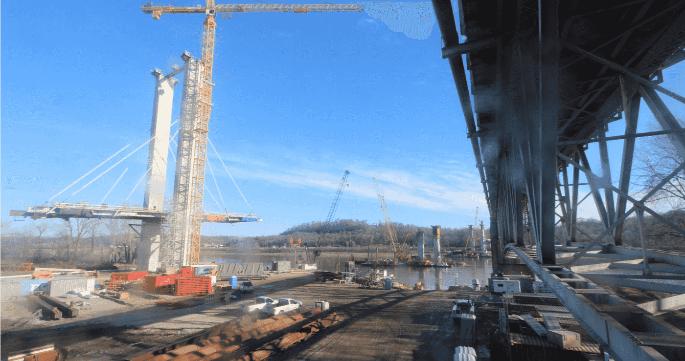 Construction continues on new Chester bridge
