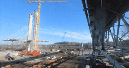 Construction continues on new Chester bridge