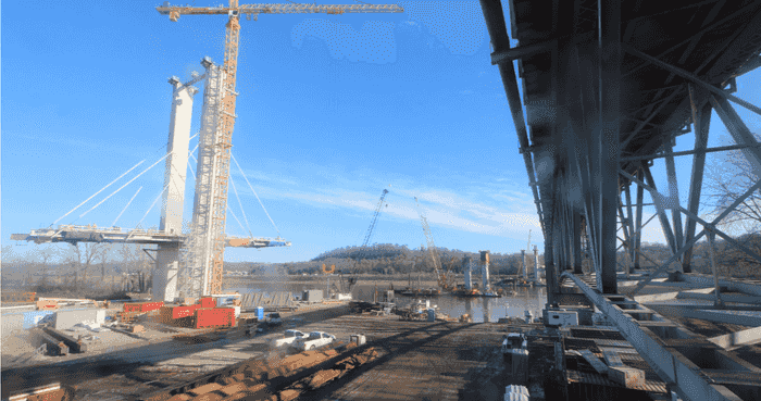 Construction continues on new Chester bridge