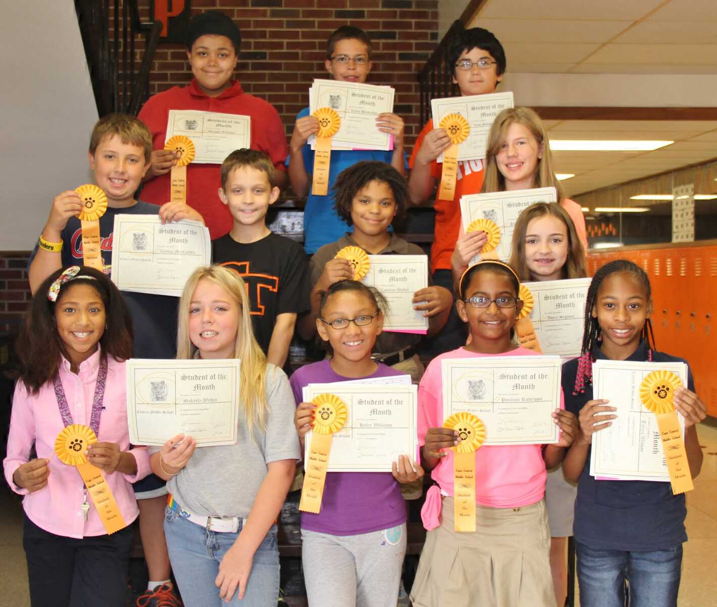 CMS Fifth Grade Students of the Month